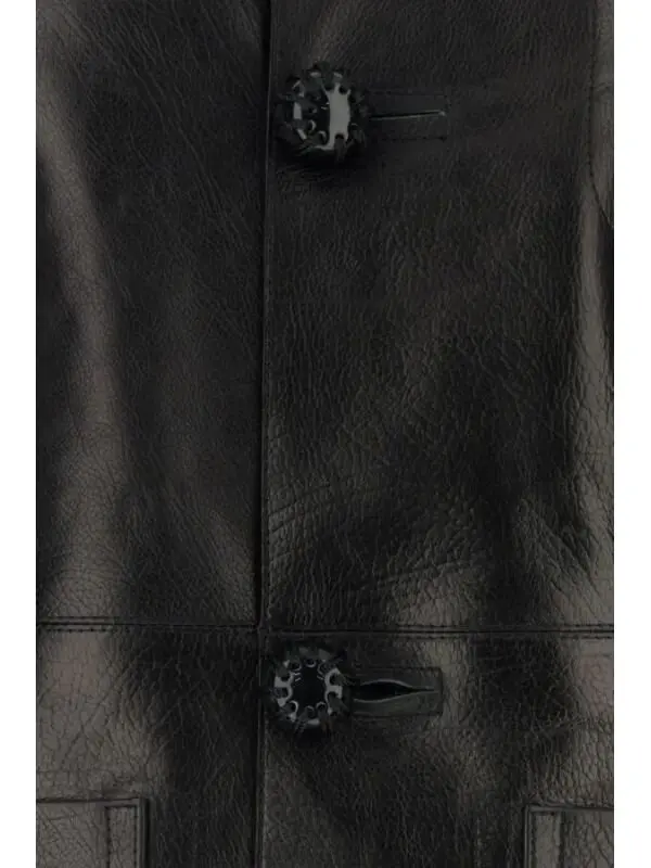 NAMACHEKO Leather Button-up Jacket