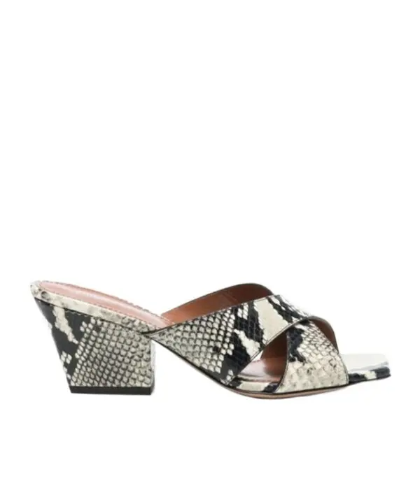 Paris Texas Square Toe Block Heel Sandals