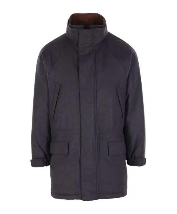 Auralee Quilted High-neck Jacket - Topcharcoal