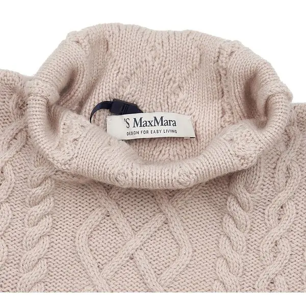 Max Mara High-neck Cable Knit Sweater