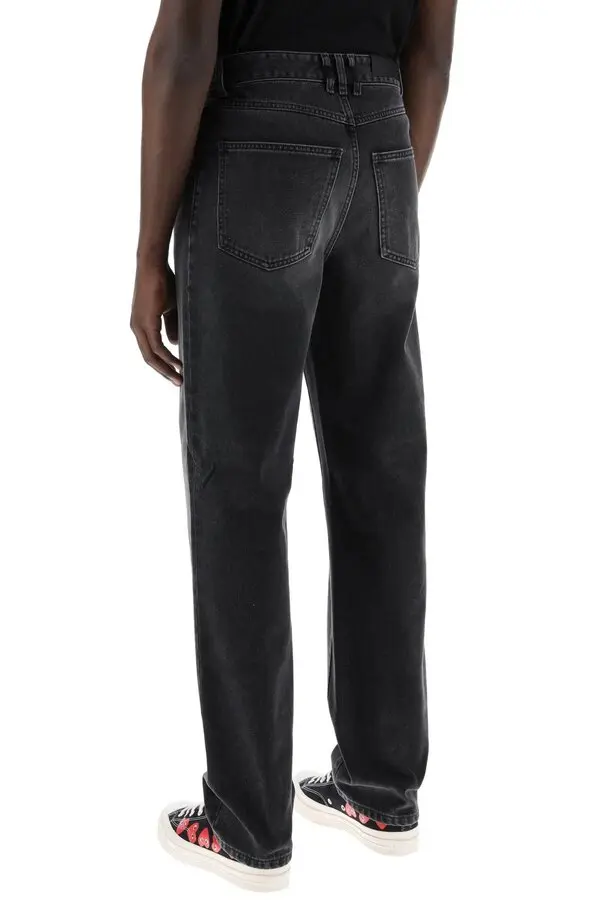 DARKPARK Straight Leg Jeans With Hammer Loops - Black