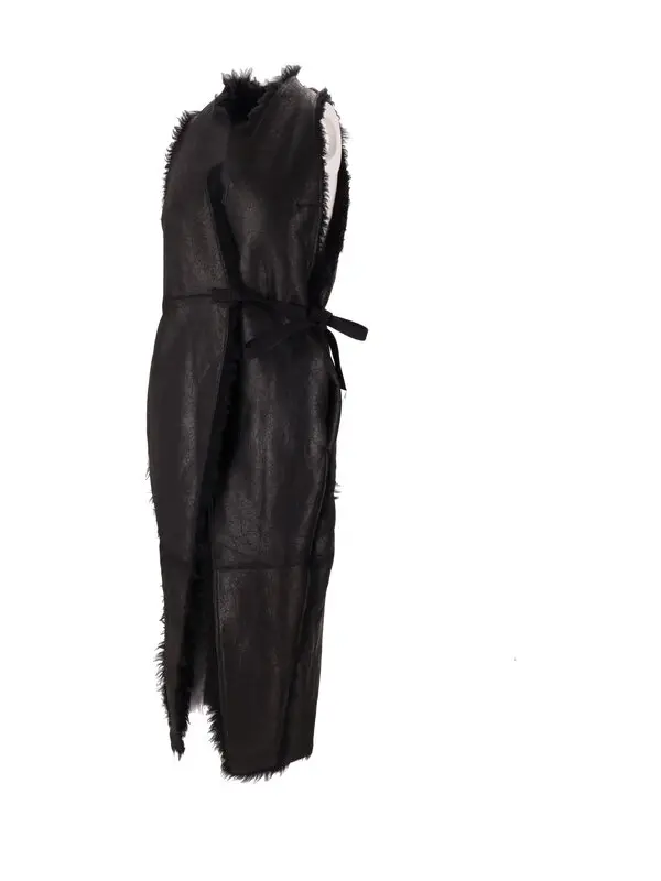 Rick Owens Shearling Belted Coat