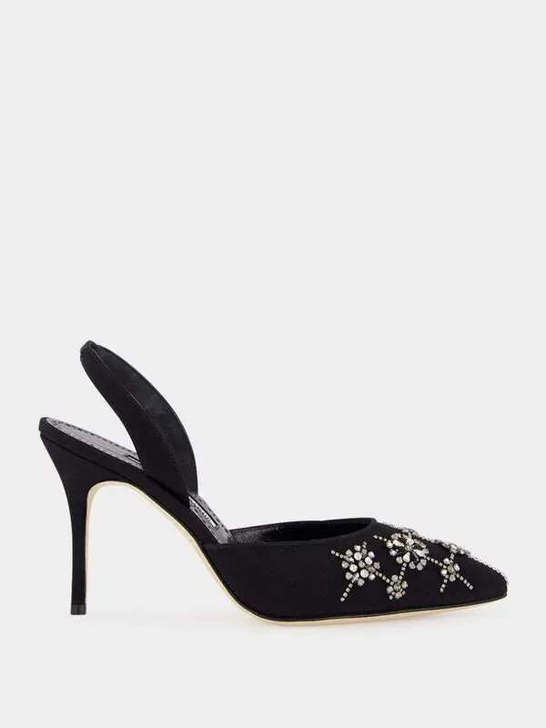 Manolo Blahnik Ralyne Embellished Slingback Pumps