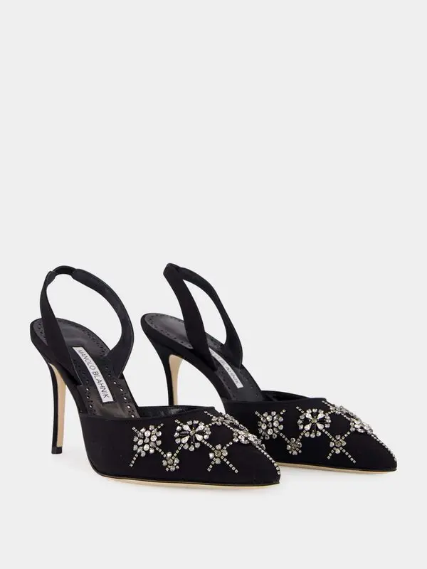 Manolo Blahnik Ralyne Embellished Slingback Pumps