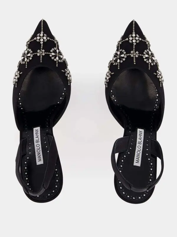Manolo Blahnik Ralyne Embellished Slingback Pumps