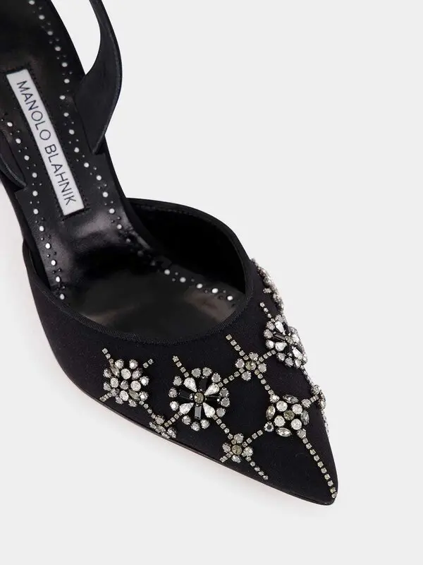 Manolo Blahnik Ralyne Embellished Slingback Pumps