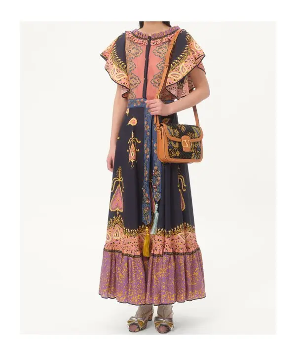 Valentino Garavani Graphic Print Midi Dress