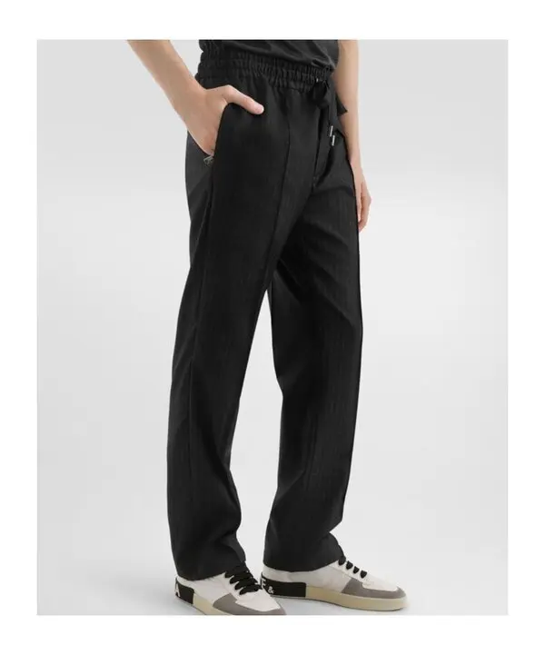 Dolce & Gabbana Striped Drawstring Trousers - Black