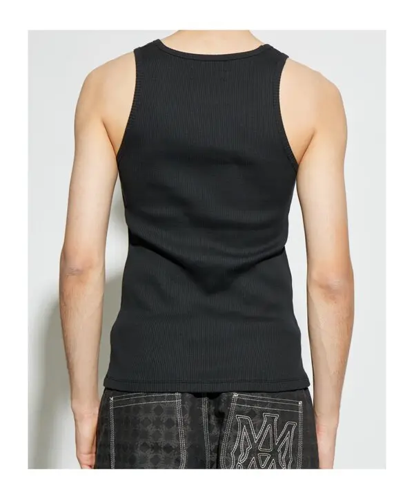Amiri Ribbed Tank Top With Embroidered Logo