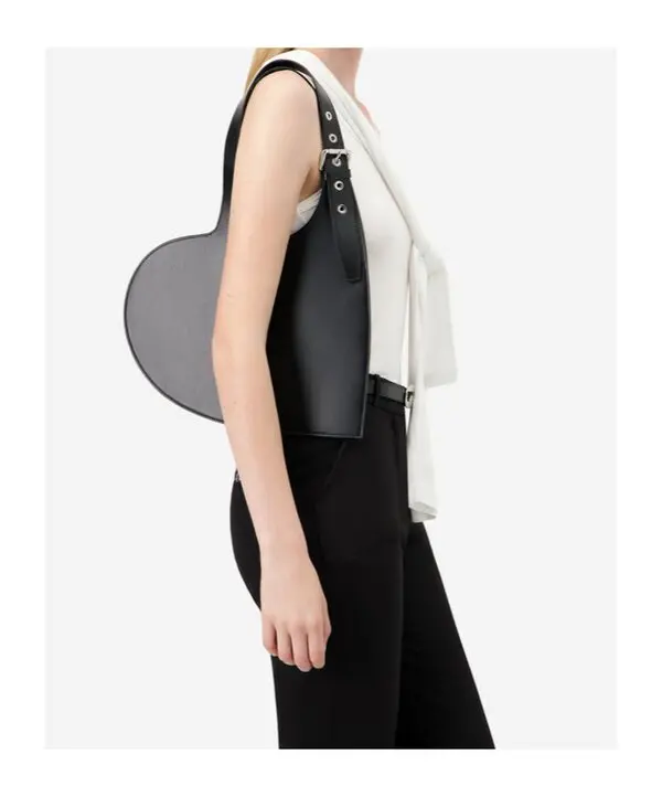 Coperni Belt Heart Tote Bag - Black