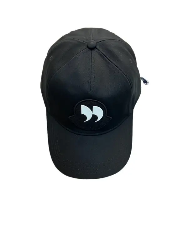 Moncler Baseball Cap With Graphic Detail - Black