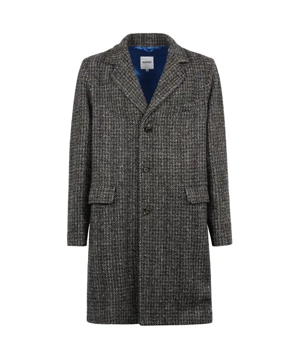Aspesi Single Breasted Lapel Collared Coat