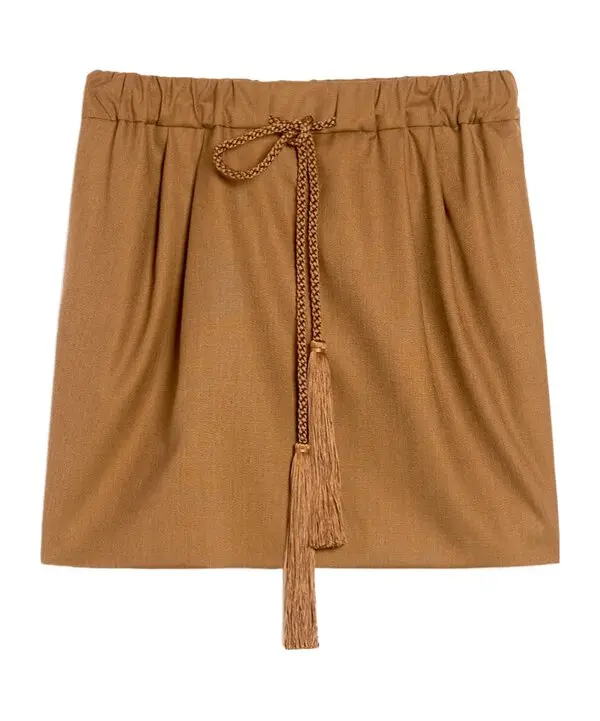 Max Mara Tabarin Tasseled Mini Skirt