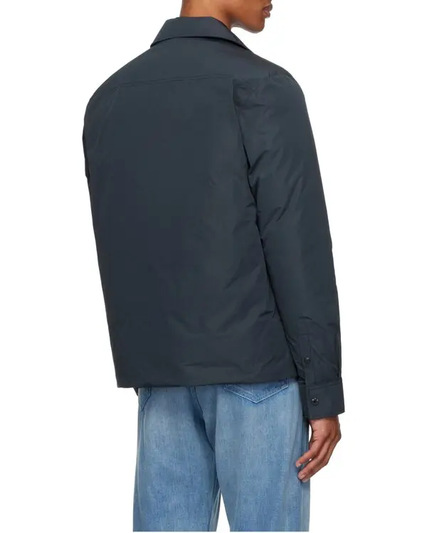 Moncler Vigeon Zip-up Jacket With Logo Patch - Blue