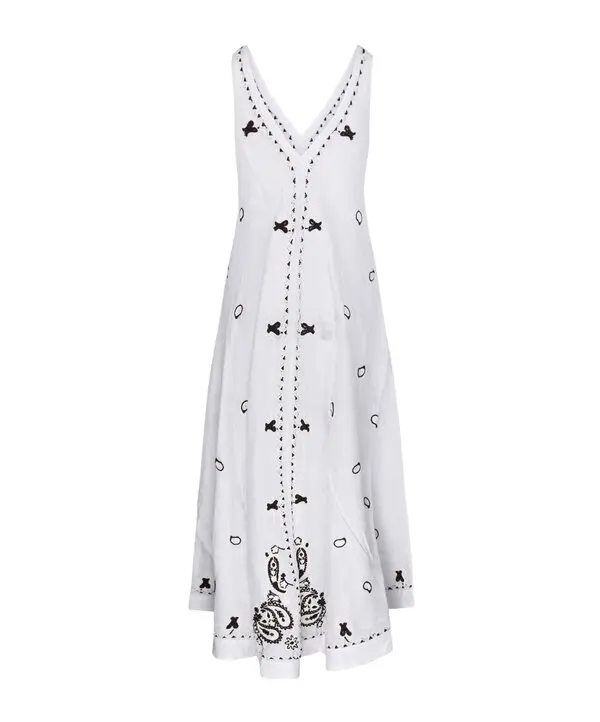 P.a.r.o.s.h Sleeveless V-neck Maxi Dress With Flowing Hem