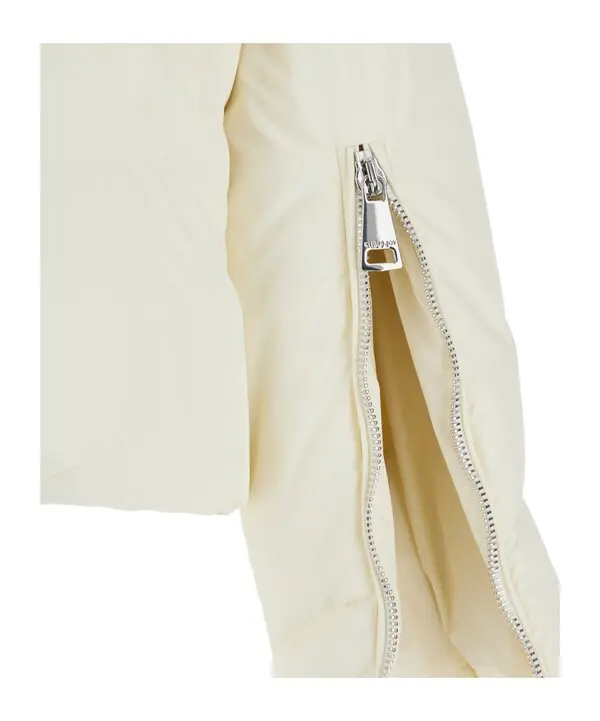 Khrisjoy Padded Down Jacket With Logo Drawstring - White