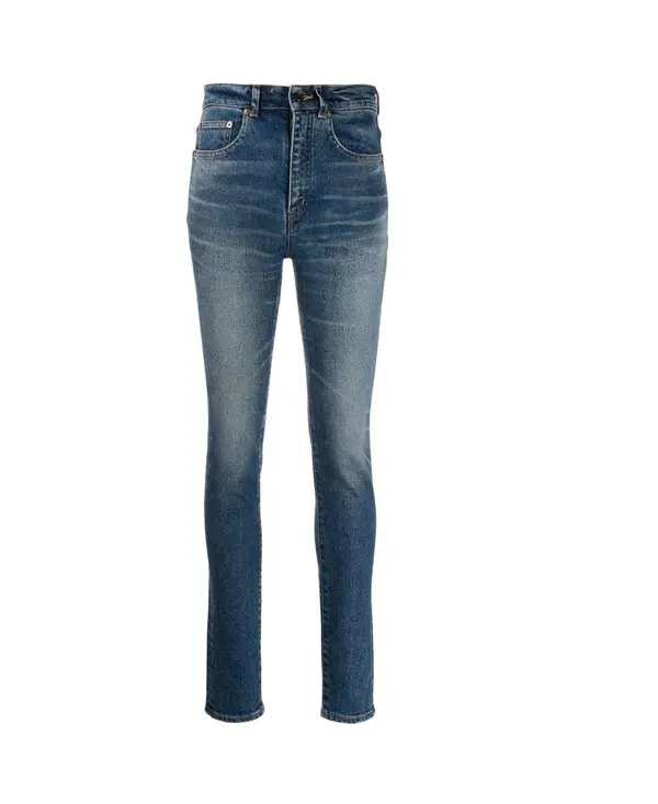 Saint Laurent High-rise Skinny Jeans - Blue