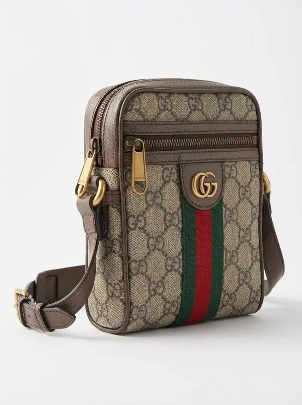 Gucci Ophidia Gg Shoulder Bag - Beige/ebony