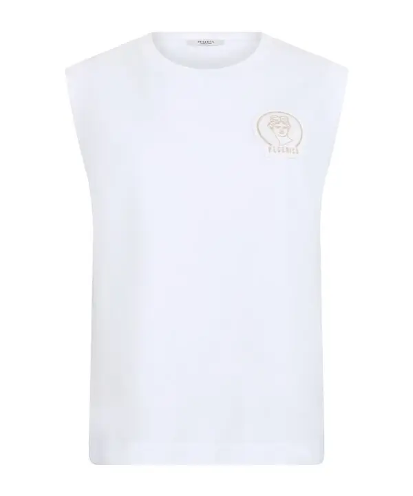 Peserico Logo-patch Sleeveless Tank Top - White