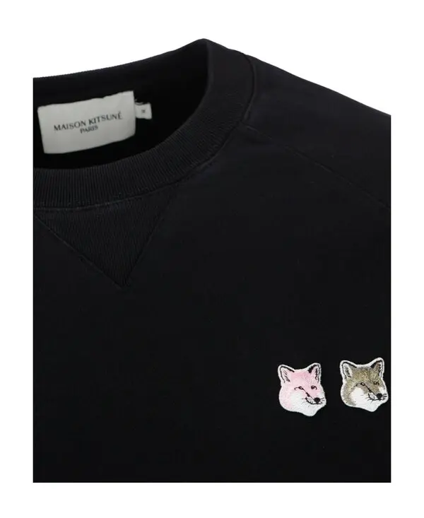 Maison Kitsuné Crewneck Sweatshirt With Fox Appliqu