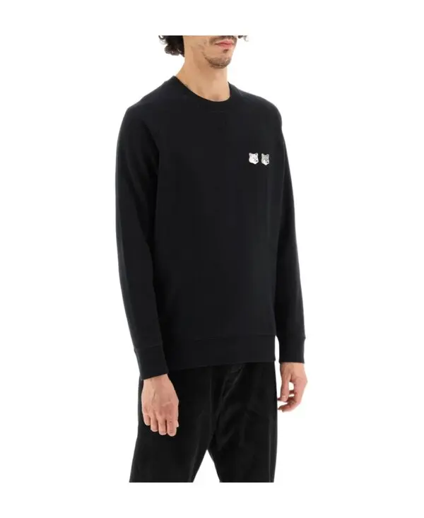 Maison Kitsuné Crewneck Sweatshirt With Fox Appliqu