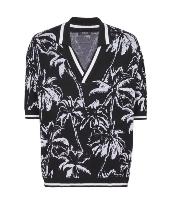 Balmain Palm Knit Polo
