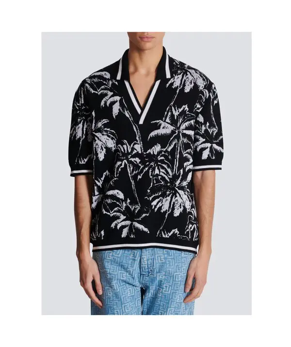 Balmain Palm Knit Polo