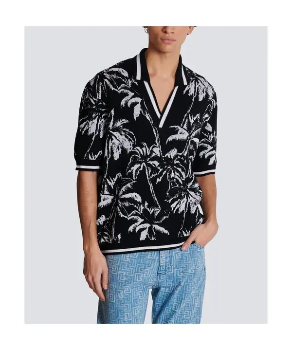 Balmain Palm Knit Polo