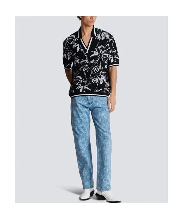 Balmain Palm Knit Polo
