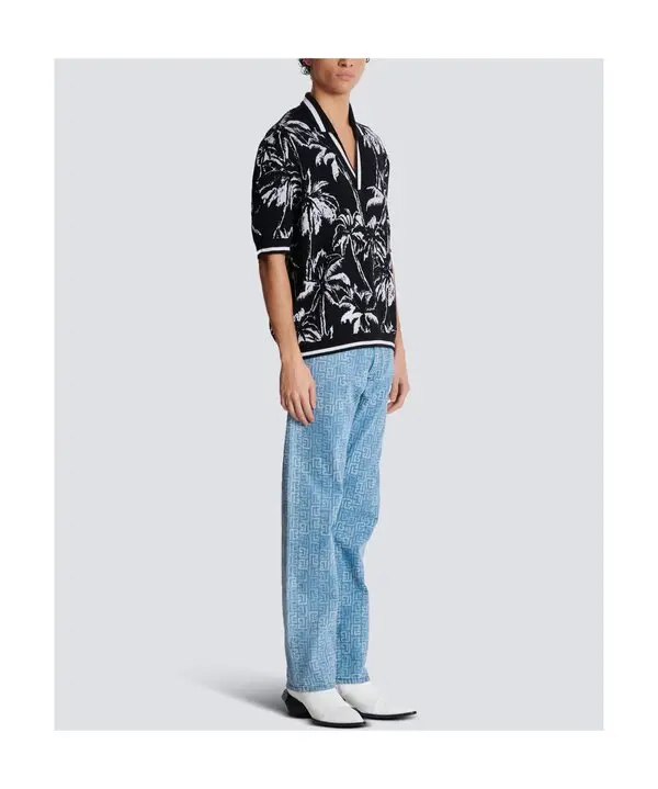 Balmain Palm Knit Polo