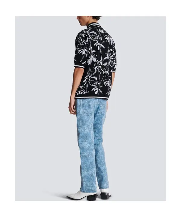 Balmain Palm Knit Polo