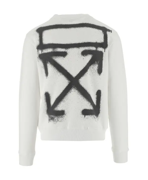 Off-White Spray Paint Effect Sweatshirt - White