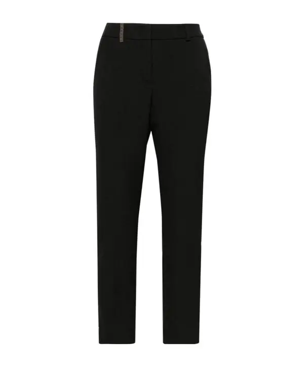 Peserico Cropped Tailored Trousers - Black