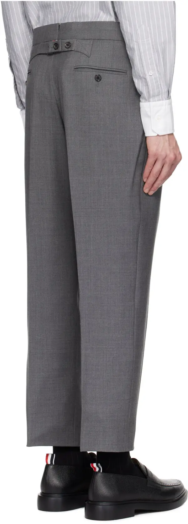 Thom Browne Super 120 Twill Trousers - Medium Gray