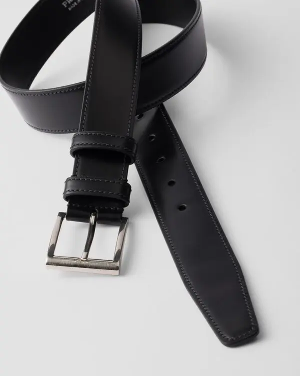 Prada Logo-engraved Buckle Leather Belt