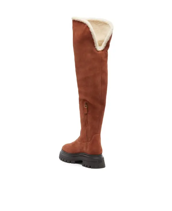 STUART WEITZMAN Bedford Suede Thigh-high Boots