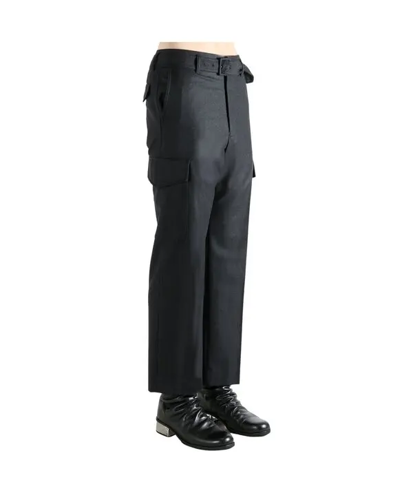 Auralee Fulling Flannel Cargo Slacks