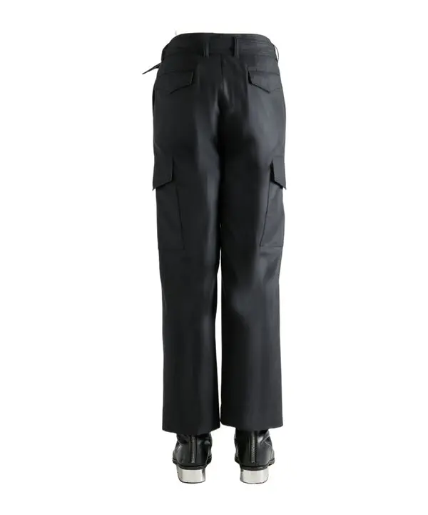 Auralee Fulling Flannel Cargo Slacks