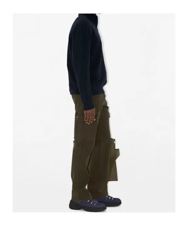 Burberry Half-zip Embroidered Jumper - Navy