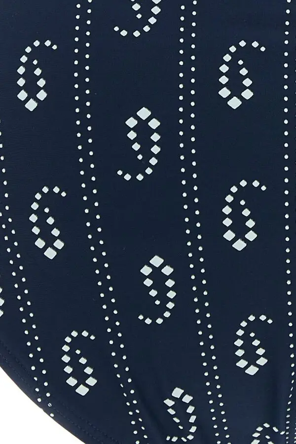 Tory Burch Printed Bikini Bottom - Black