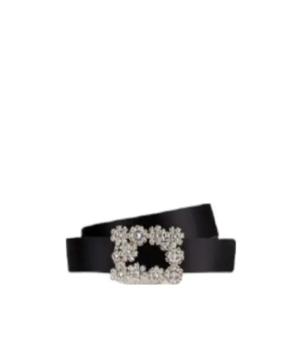 ROGER VIVIER Logo Belt - Black