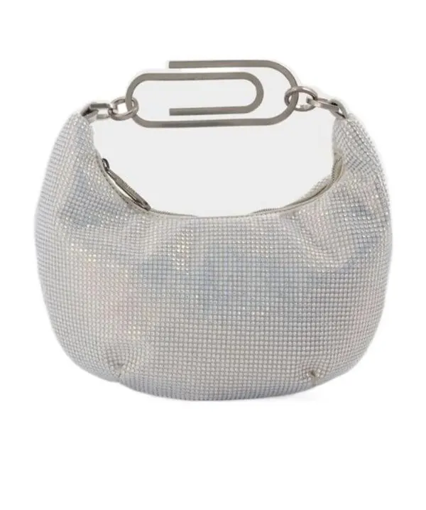 Off-White Paperclip Hobo Strass 20 Tote Bag - Gray