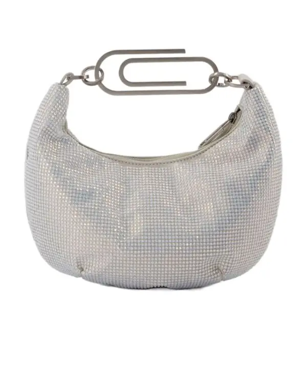 Off-White Paperclip Hobo Strass 20 Tote Bag - Gray