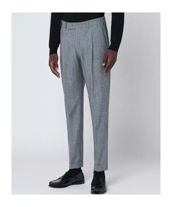 PT TORINO Houndstooth Pleated Trousers