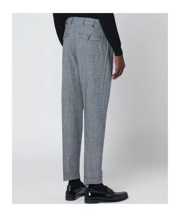 PT TORINO Houndstooth Pleated Trousers