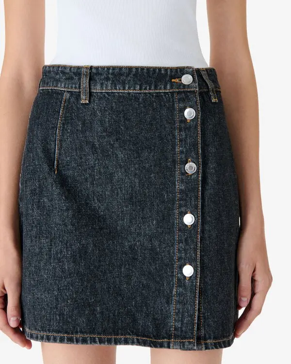 IRO PARIS Button-front Mini Skirt - Black
