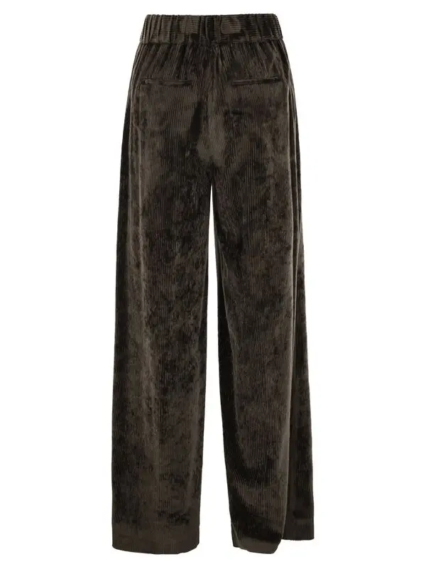 Peserico Wide-leg Corduroy Pants