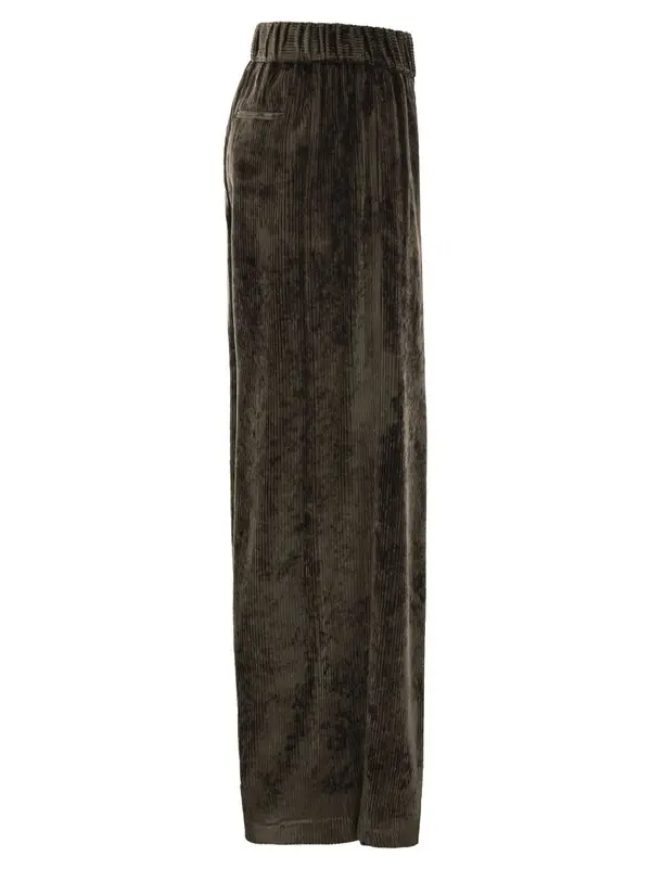 Peserico Wide-leg Corduroy Pants