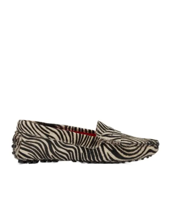 SCAROSSO Ashley Print Slip-on Loafers - Zebra