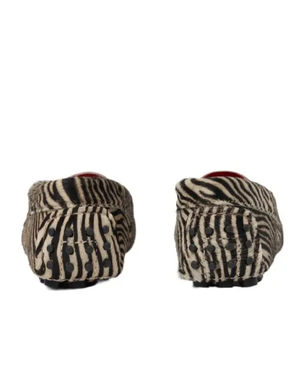 SCAROSSO Ashley Print Slip-on Loafers - Zebra